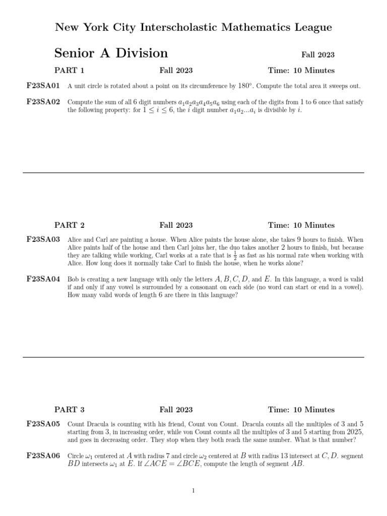 NYCIML_senior_a_contest_1_f23 - COMPLETE | PDF | Mathematics ...