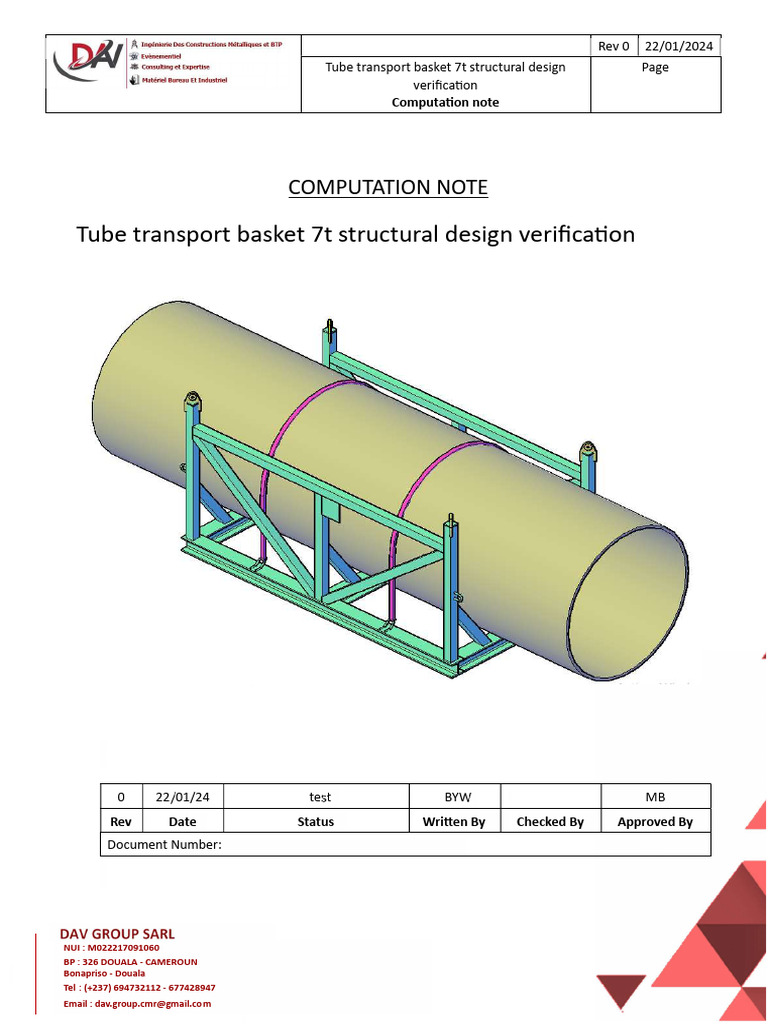 Tube Transport Basket Design Verification | PDF