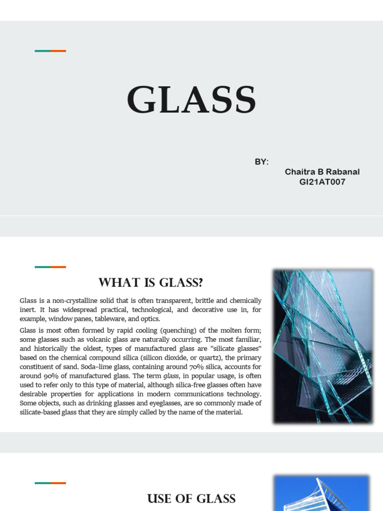 Glass | PDF | Glasses | Silicon Dioxide