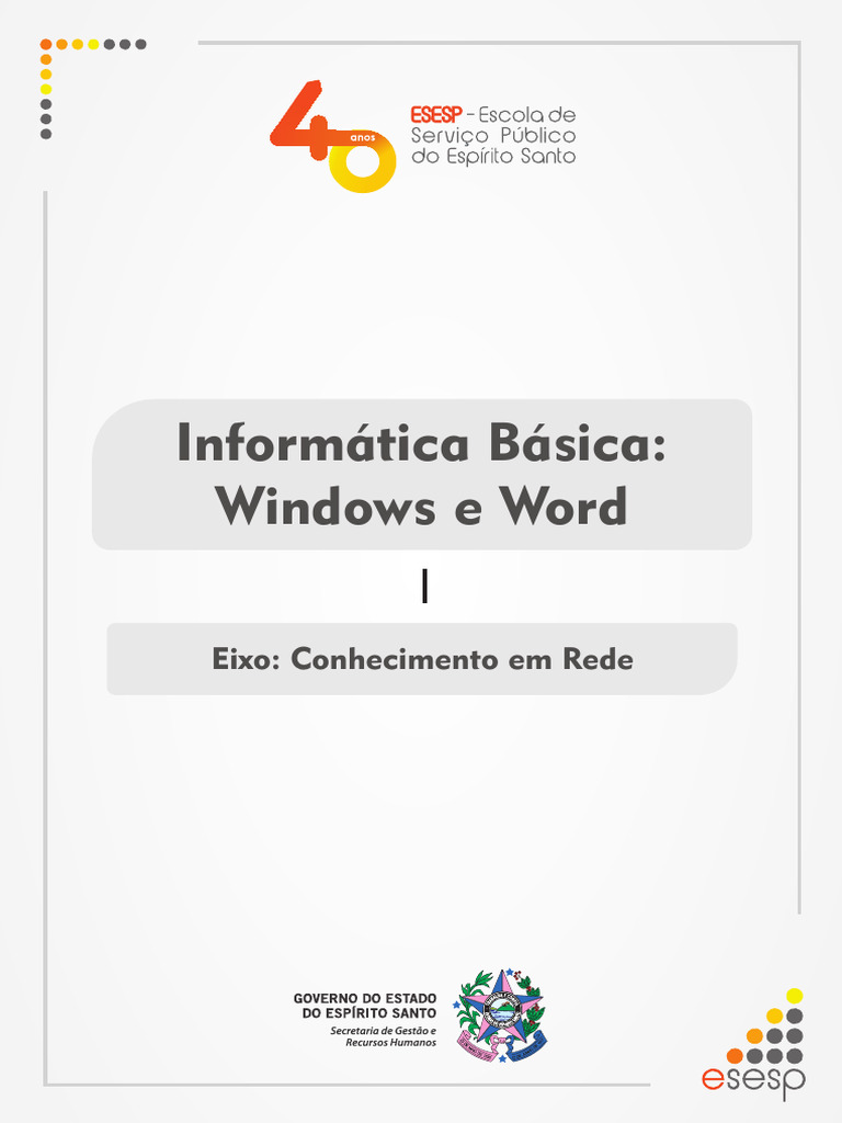 Informatica Basica Windows e Word Eixo C | PDF | Notebook | Janela (informática)