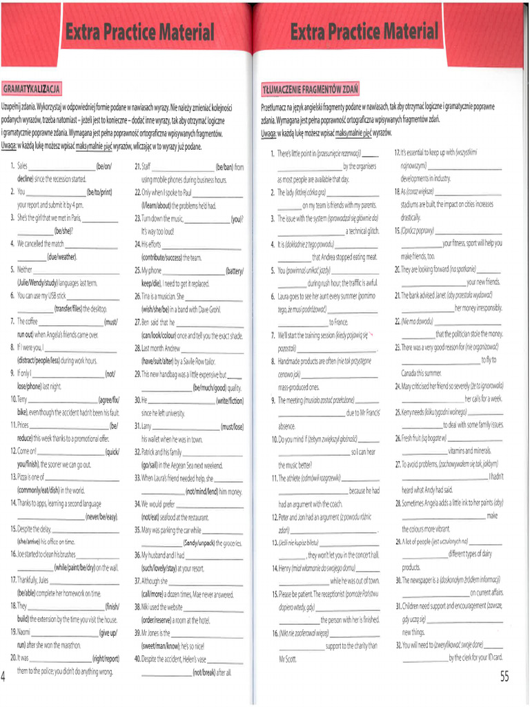 Extra Pracice Material - PR | PDF