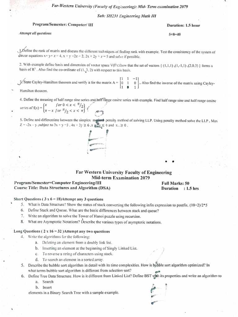 3rdsem Midterm Exam Paper | PDF