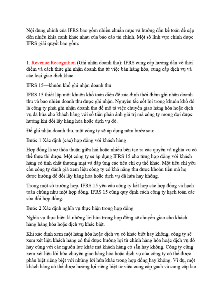 N I Dung Chính IFRS | PDF