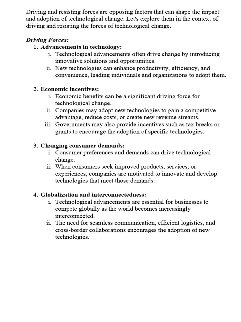 Driving Forces of Technological Change | PDF | Computer Security | Security