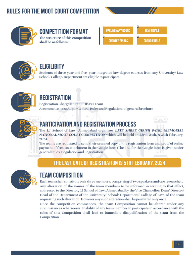 Rules of The Moot Court Competition | PDF | Justice | Crime & Violence