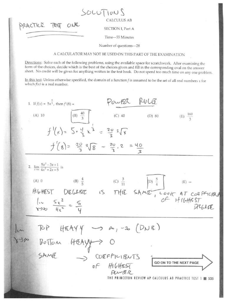 April Practice Exam 1 Solutions | PDF