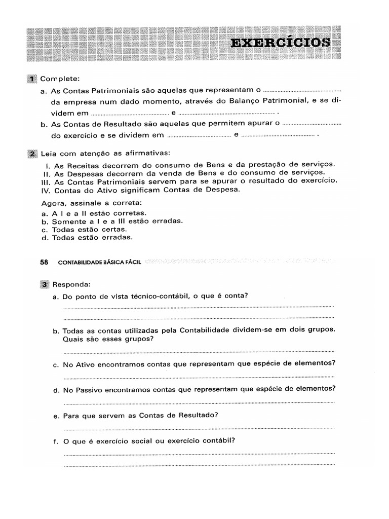 imprimir atividades cap 3 | PDF