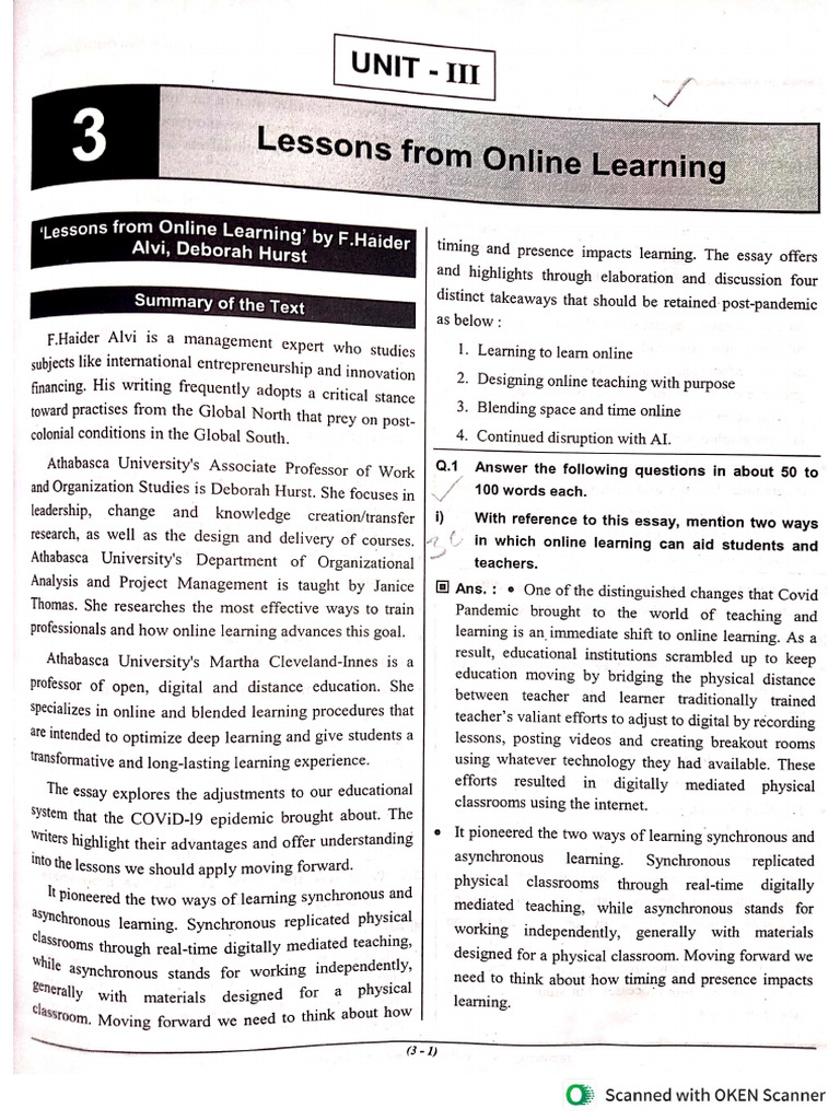 English Unit 3 | PDF