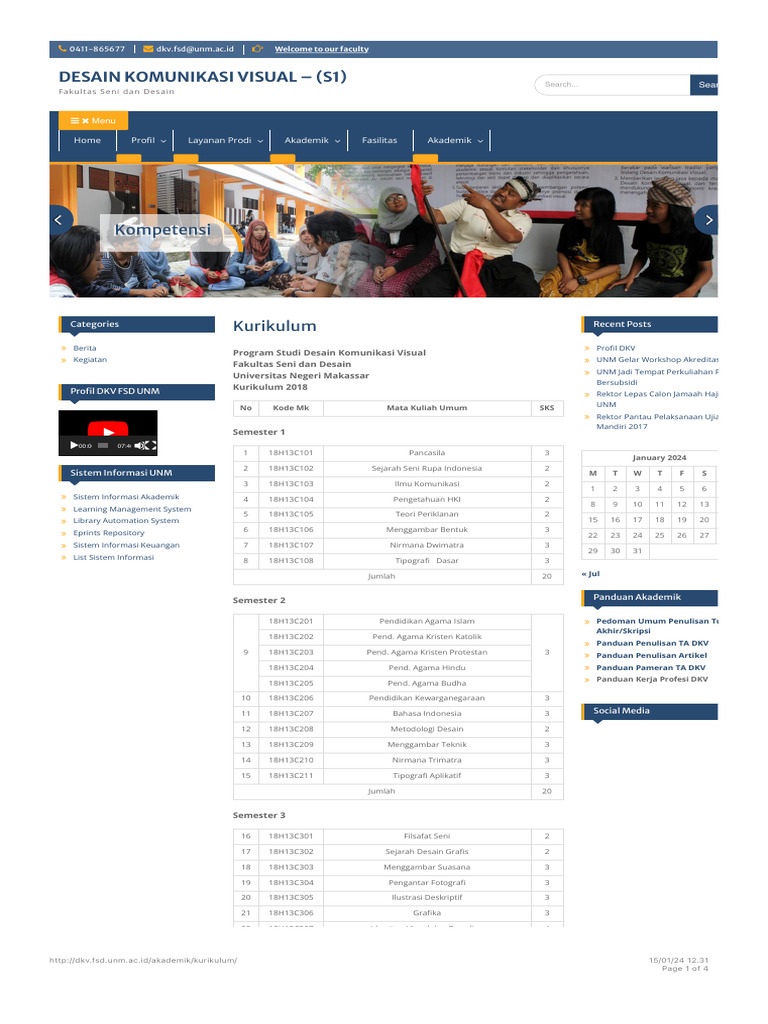 Kurikulum - DESAIN KOMUNIKASI VISUAL - (S1) | PDF