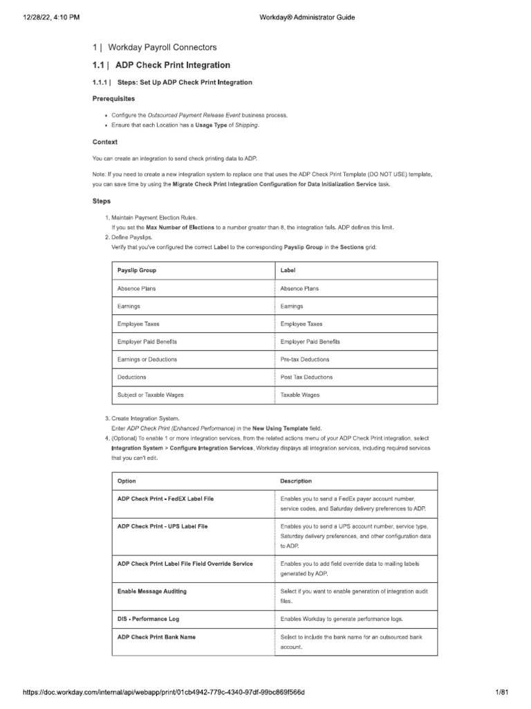 Payroll Connectors Workday Pdf