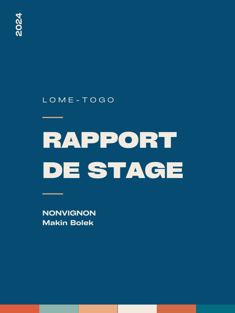 Rapport de Stage Professionnel Moderne Coloré | PDF