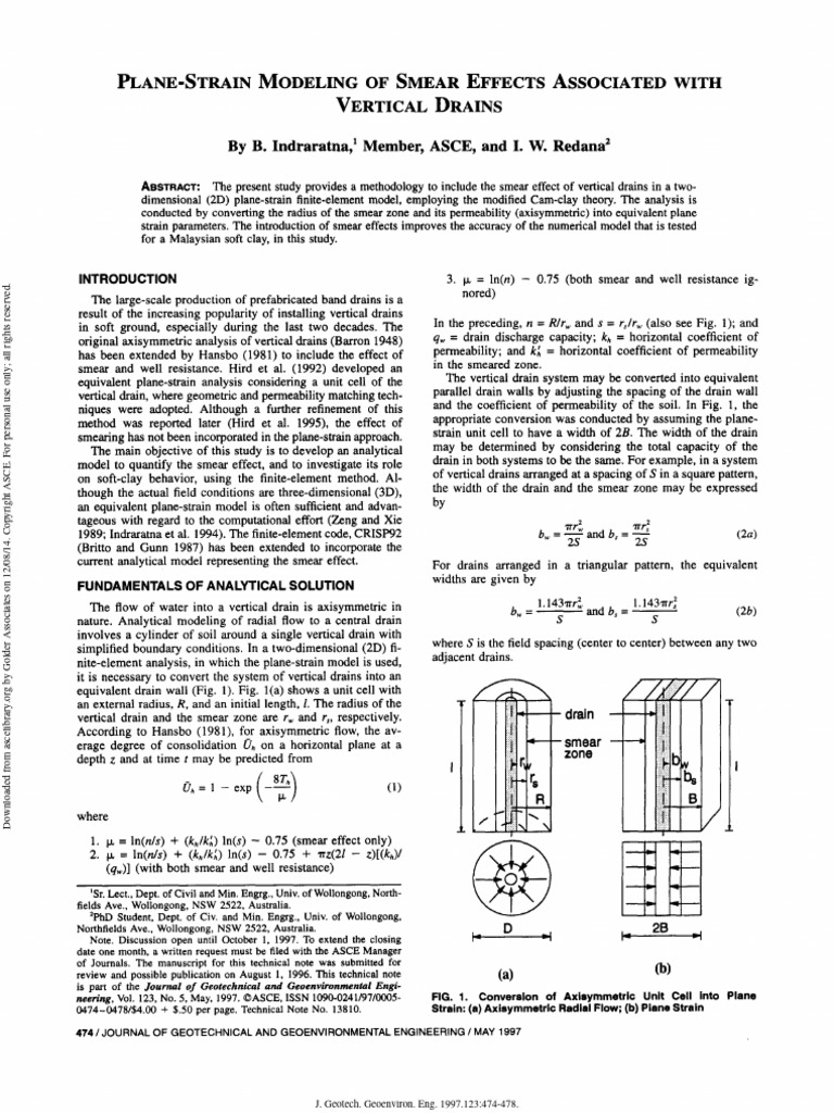 Wick Drain - Smear Zone | PDF | Soil | Applied And Interdisciplinary Physics