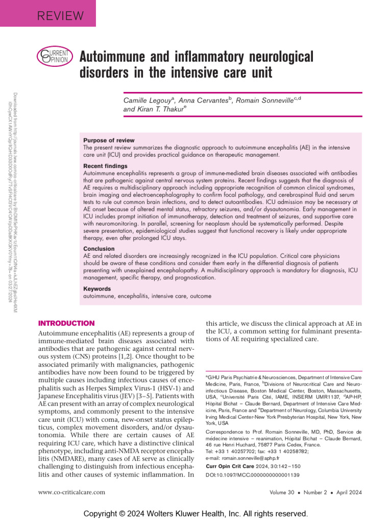 Autoimmune and Inflammatory Neurological Disorders.7 | PDF | Serology ...