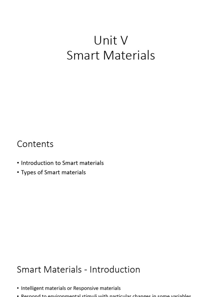 S1 Smart Materials | PDF