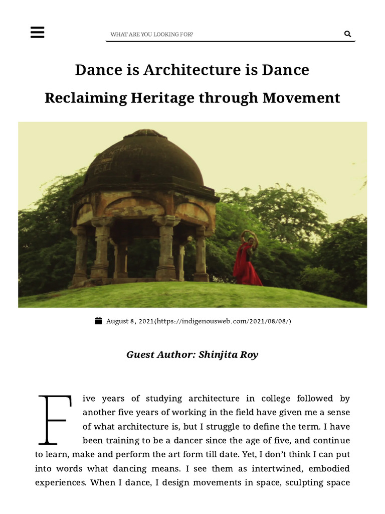 Heritage Dance: Site-Specific Artistry | PDF | Dances