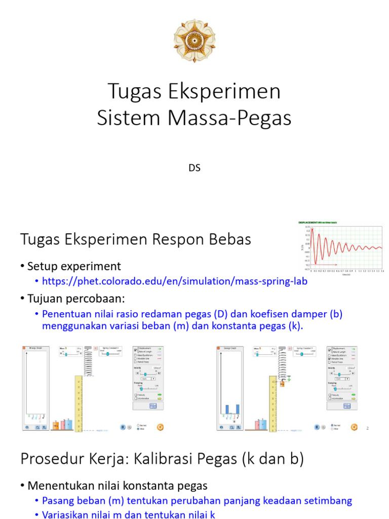 Eksperimen Sistem Massa-Pegas Damping | PDF