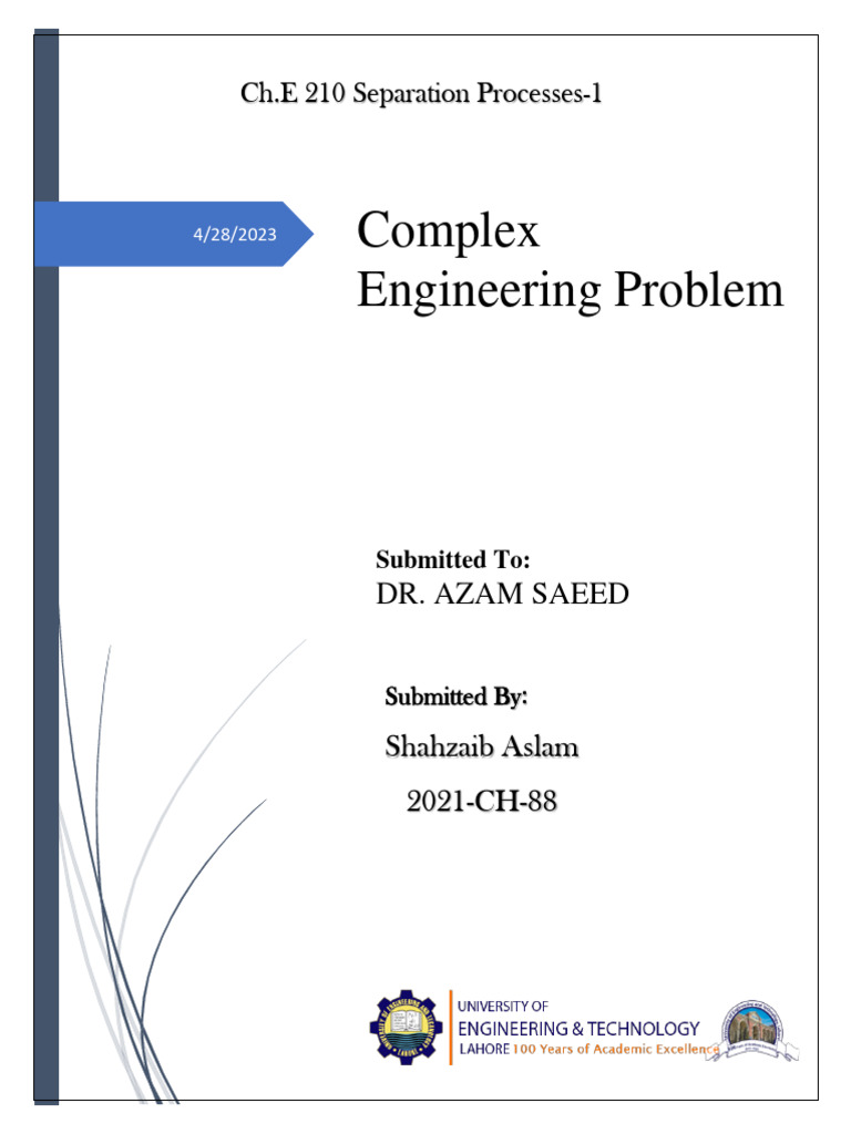 Acetone Recovery: Cross vs Counter-Current Analysis | PDF | Phase ...
