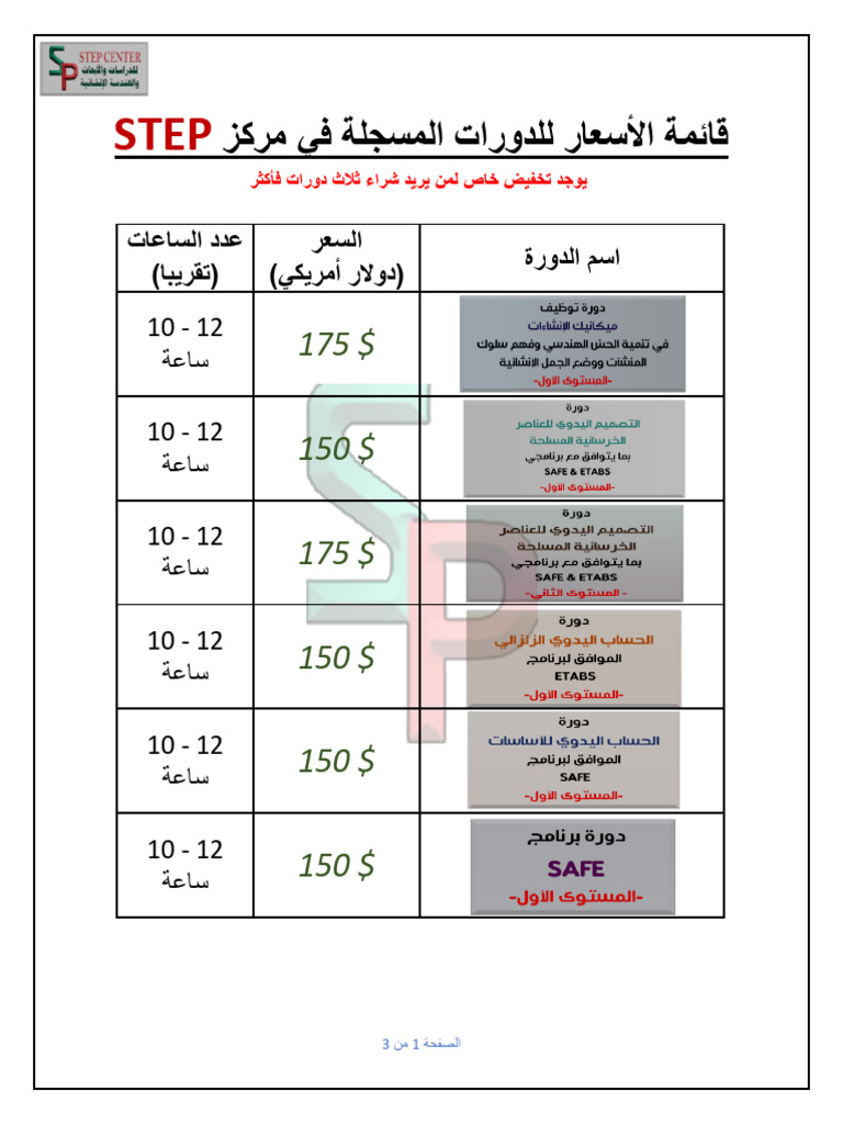 Step Courses Prices - 03 | PDF