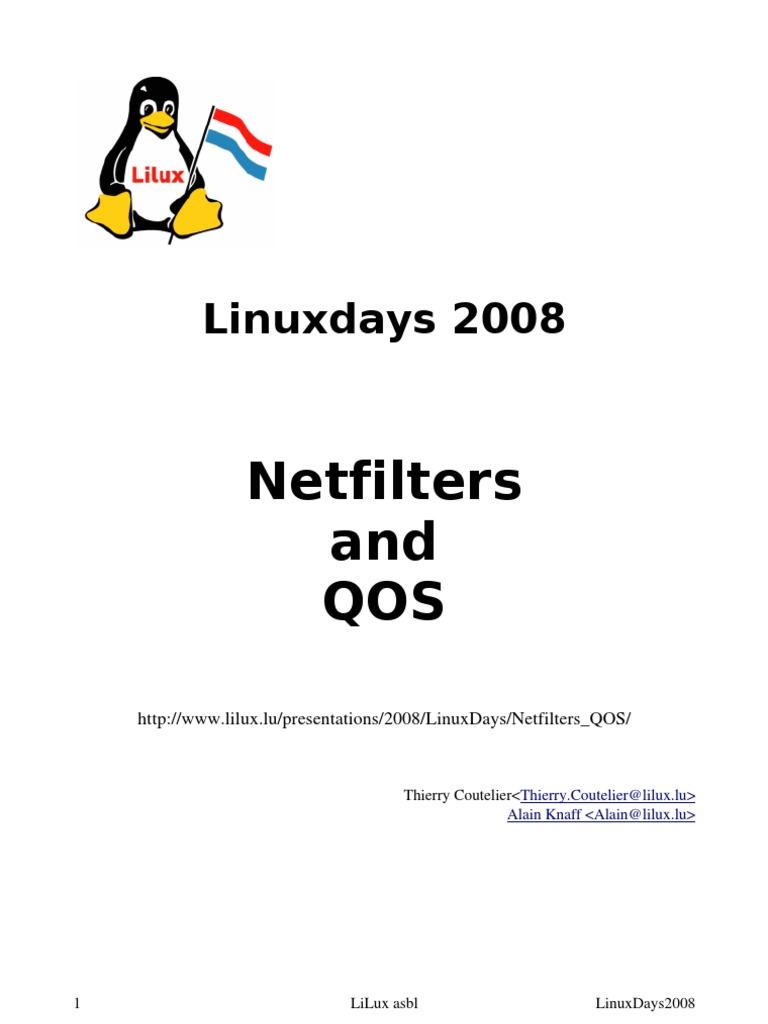 Keep Linux Qos 2008 Pdf Port Computer Networking Transmission Control Protocol