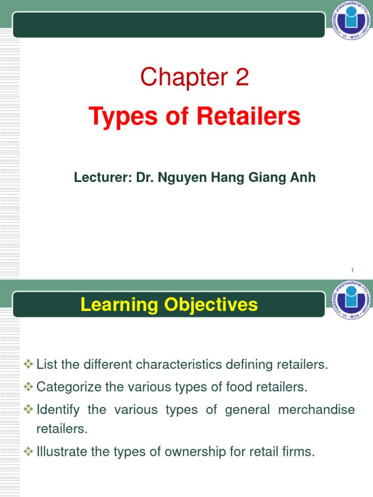 Chapter 2 - Types of Retailers | PDF | Supermarket | Retail