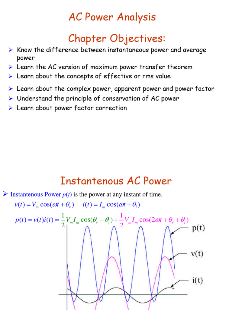 AC Power Analysis | PDF | Ac Power | Root Mean Square
