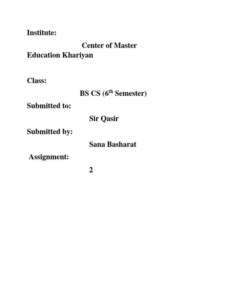 The Assigment of Work | PDF | Data Management | Algorithms And Data ...