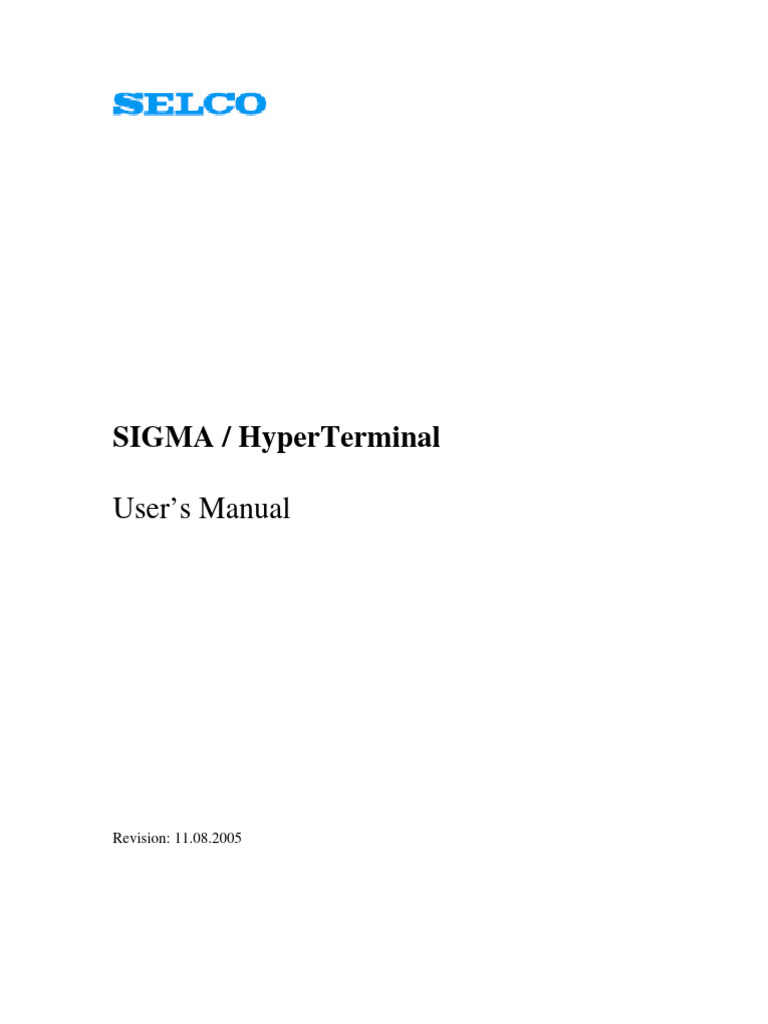 SIGMA Hyper Terminal | PDF | Microsoft Windows | Window (Computing)