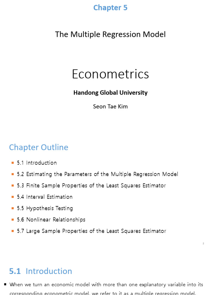ch05 Edit v2 | PDF | Ordinary Least Squares | Regression Analysis