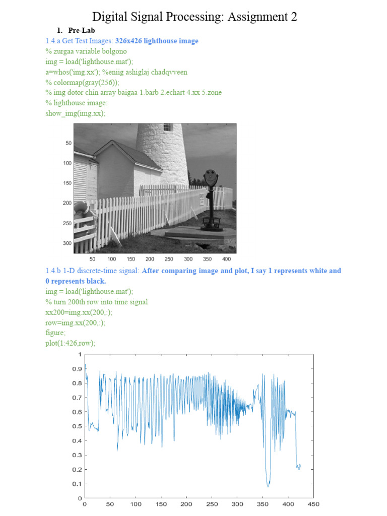 DSP Assignment 2 | PDF | Digital Signal Processing | Signal Processing
