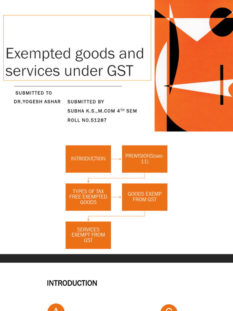 GST Exempted Goods and Services Guide | PDF | Tax Exemption | Agriculture