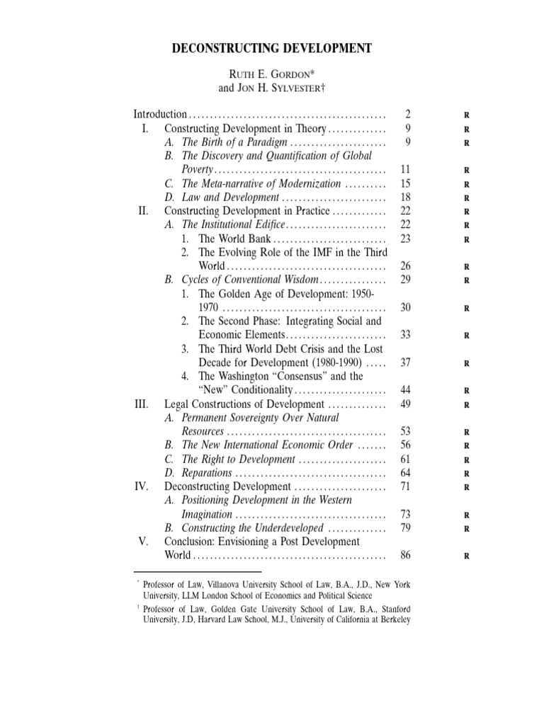 Deconstruction of Development | PDF | Poverty | Poverty & Homelessness