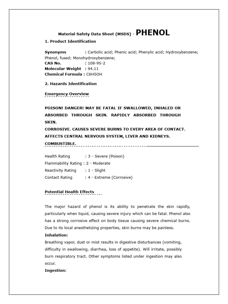 MSDS GRP 01 | PDF | Formaldehyde | Personal Protective Equipment MSDS GRP 01 | PDF | Formaldehyde | Personal Protective Equipment