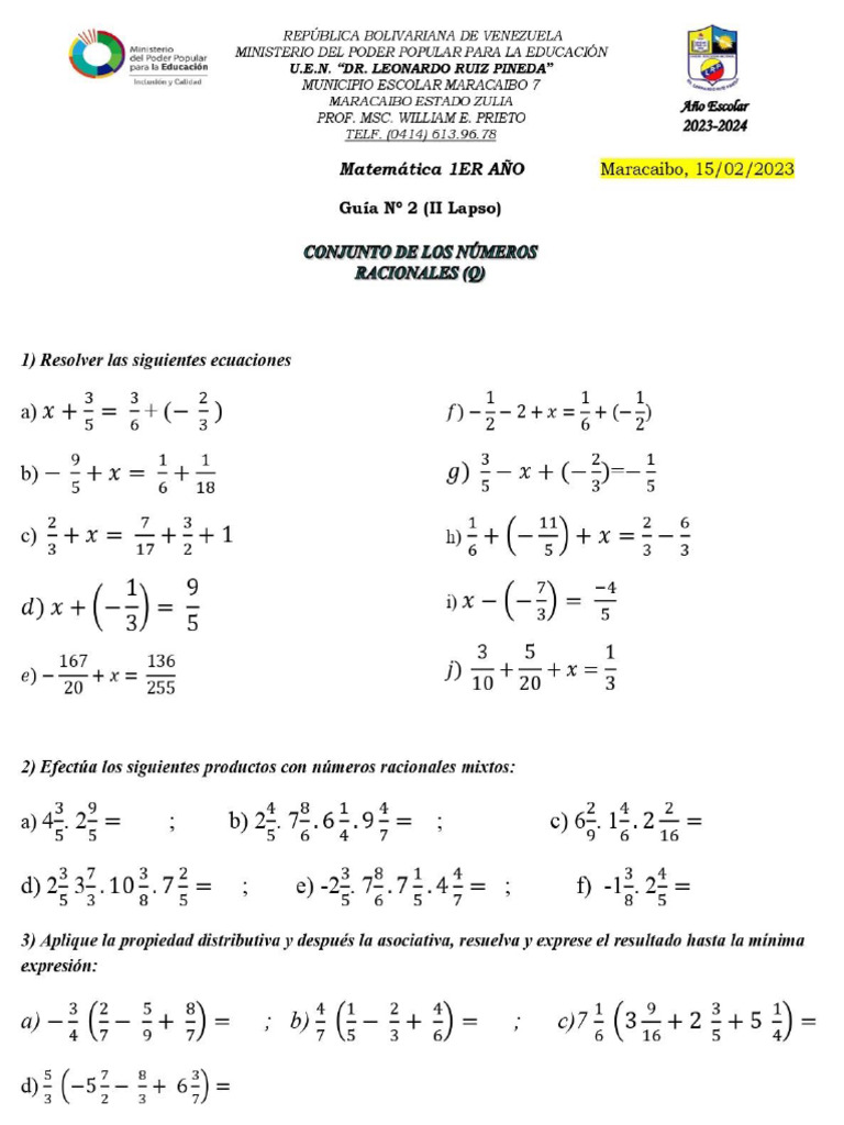 Taller Segundo Lapso | PDF
