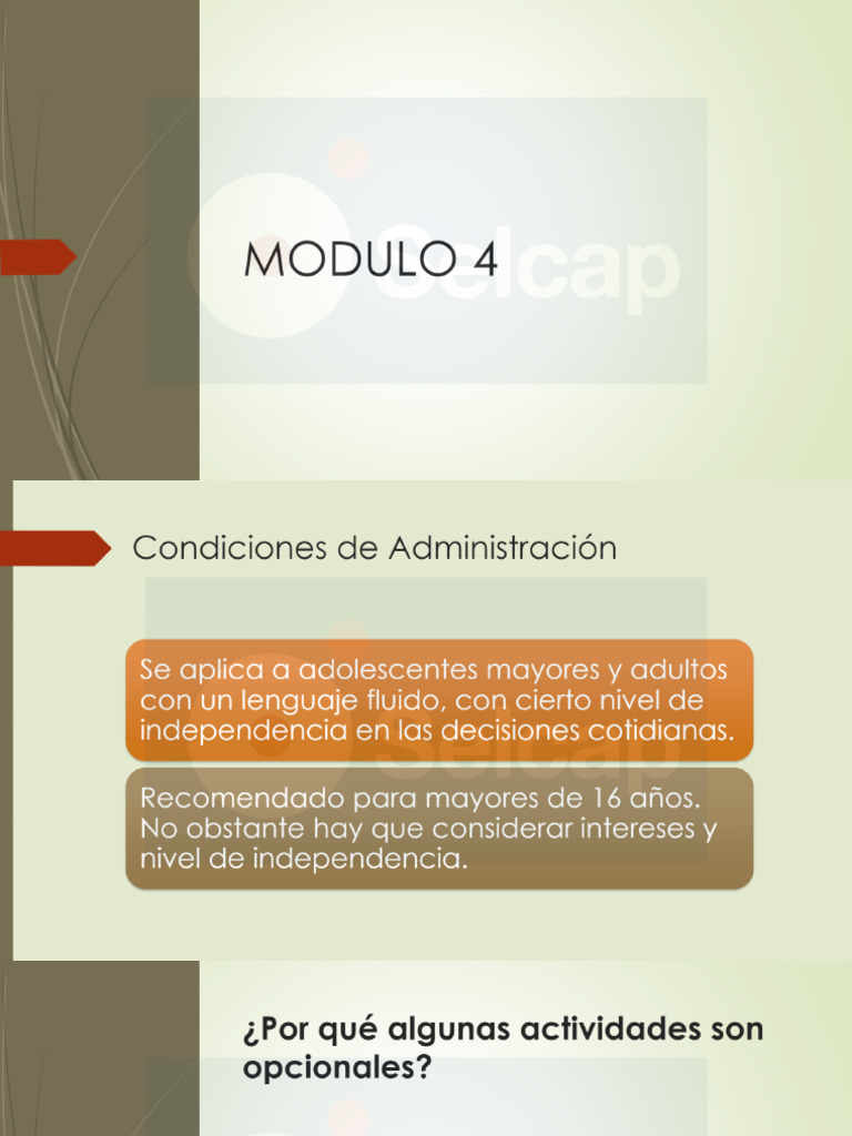 DIAPOSITIVAS ADOS-2 Módulo 4 | PDF