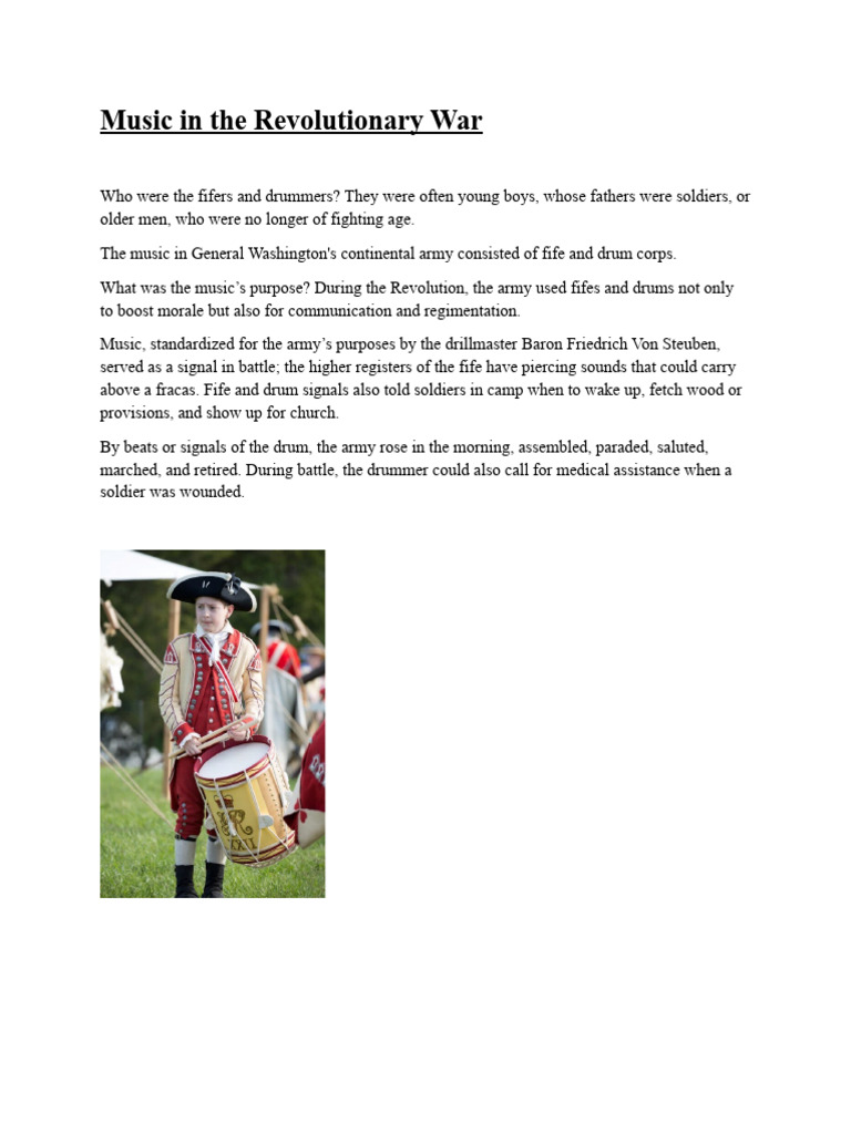Revolutionary War Fife and Drum Music | PDF