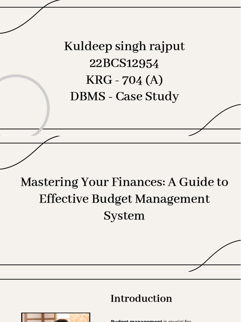 Budget Mangement System | PDF | Databases | Automation