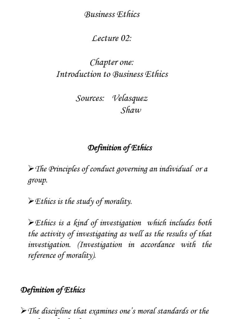 02 - Introduction Business Ethics | PDF | Morality | Liberal Arts Education