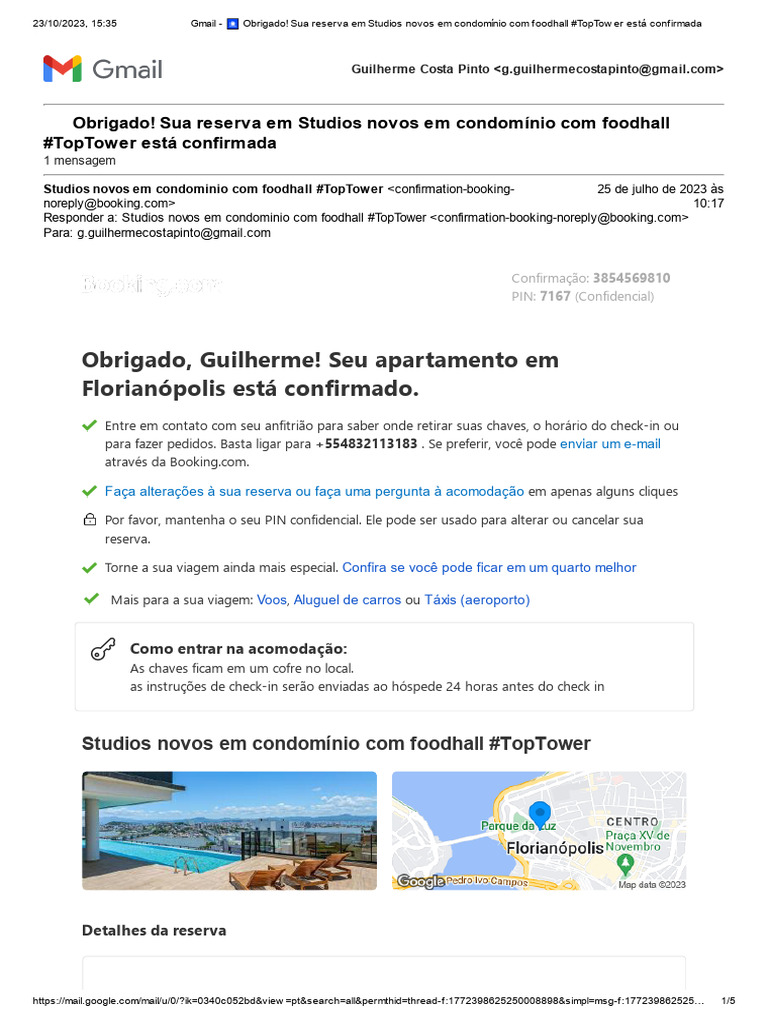 Reserva Confirmada: Studios TopTower | PDF | Aplicativo para celular