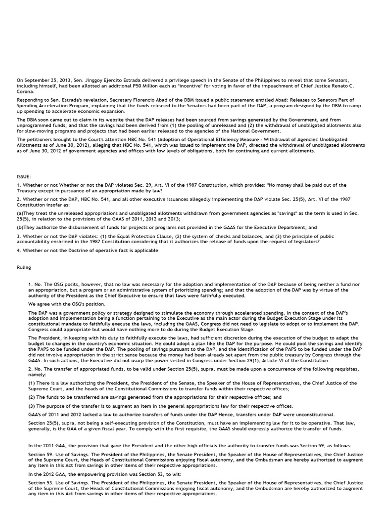 DAP Controversy: Senate Funding Issues | PDF | American Government ...