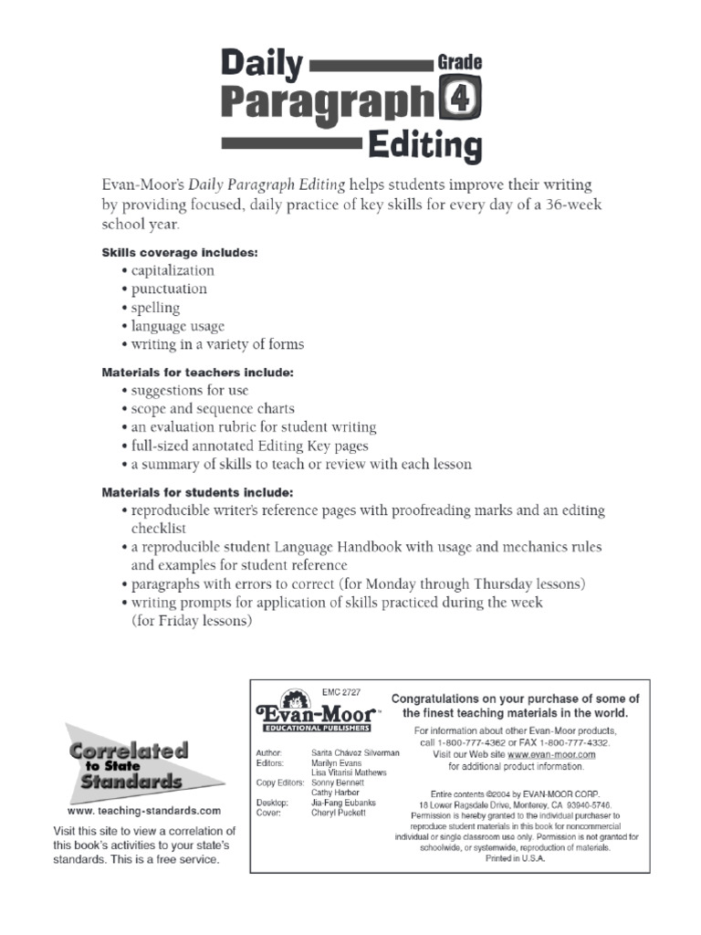 Paragraph Editing BOOK 4 AC50 | PDF