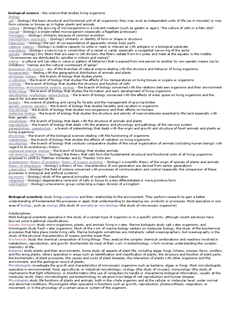 Biological Science | PDF | Organisms | Biology
