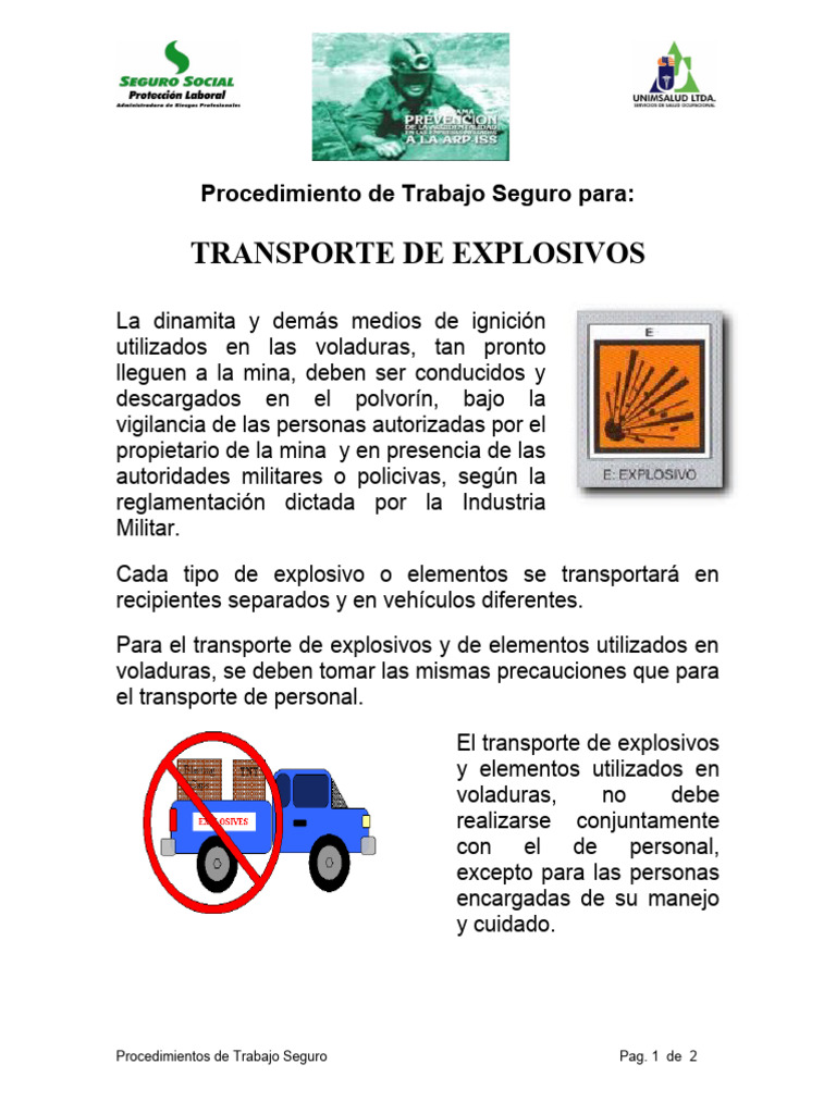 Transporte de Explosivos | PDF