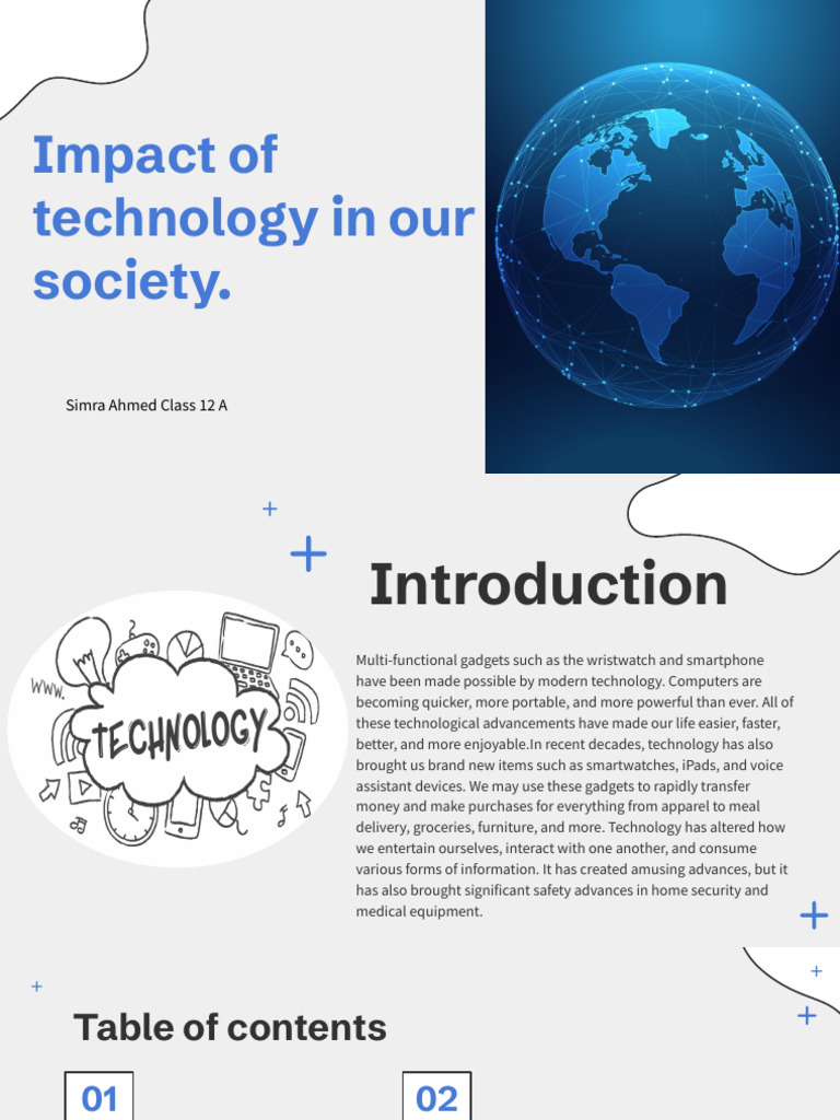 Technology's Impact on Society Today | PDF | Health Care | Artificial ...