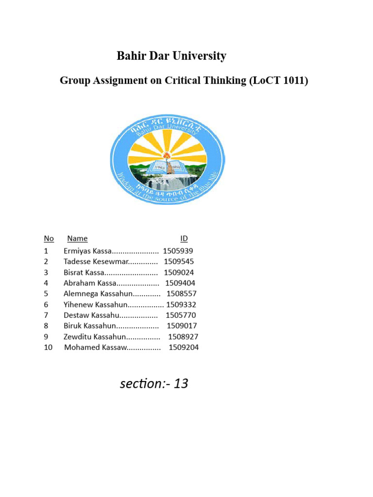 logic final | PDF | Fallacy | Critical Thinking
