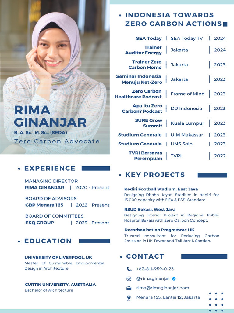 CV Rima Ginanjar 2024 | PDF | Climate Change Mitigation | Environmental Issues With Fossil Fuels