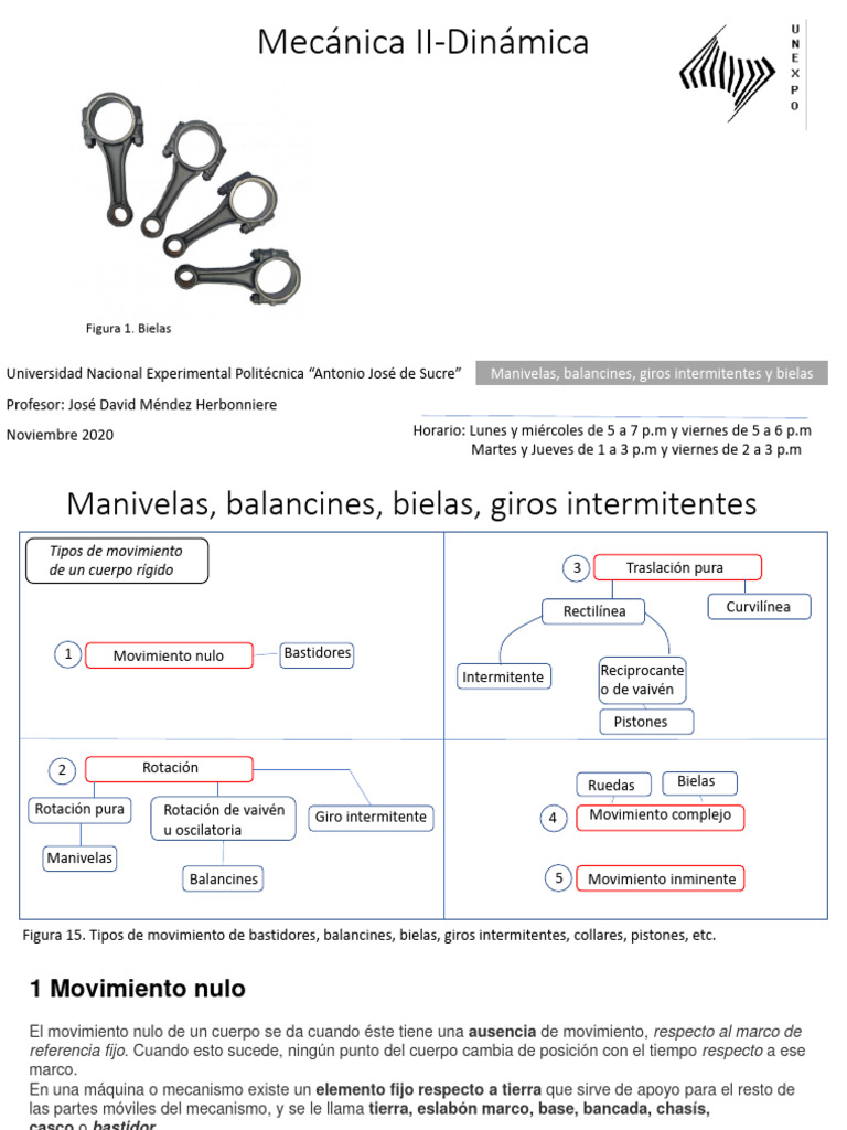 Clase #4 (Parte 2) Características Del Movimiento de Los Eslabones de Un Mecanismo | PDF ...
