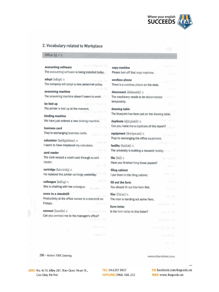 1.office Vocab | PDF