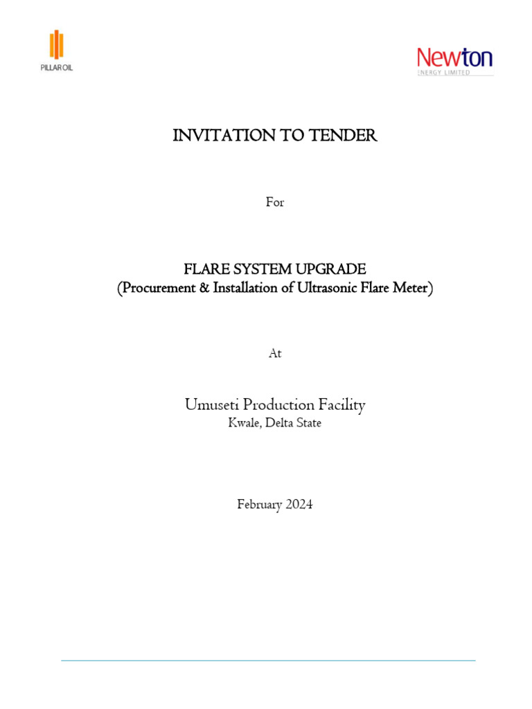 Work Scope - Ultrasonic Flare Meter Installation | PDF | Procurement ...