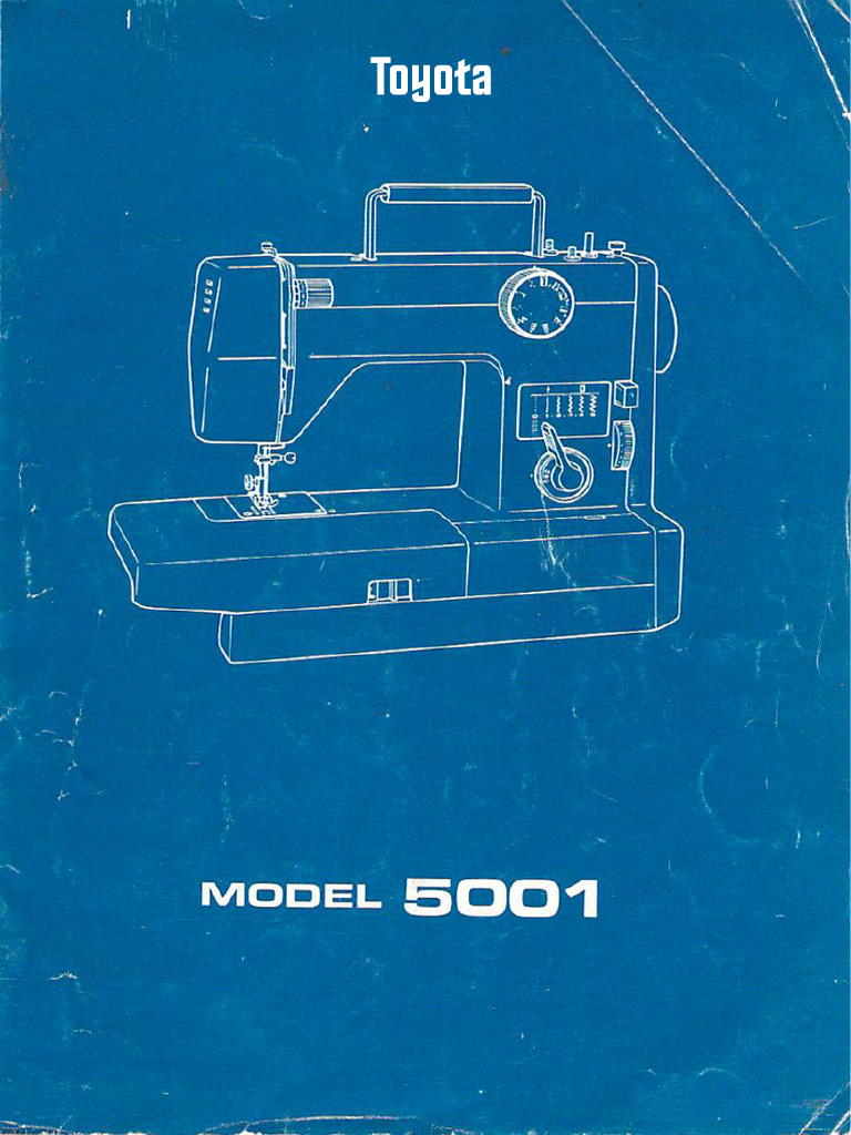 Toyota 5001 Sewing Machine Instruction Manual | PDF