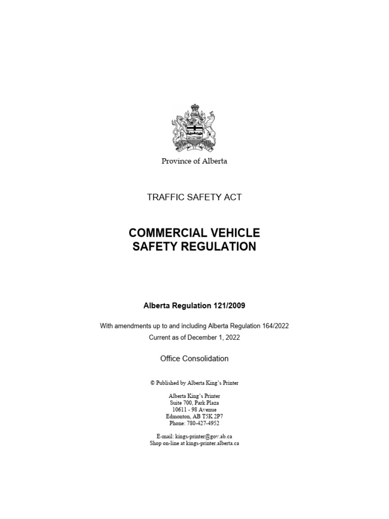 Commercial Vehicle Safety Regulation | PDF | School Bus | Bus